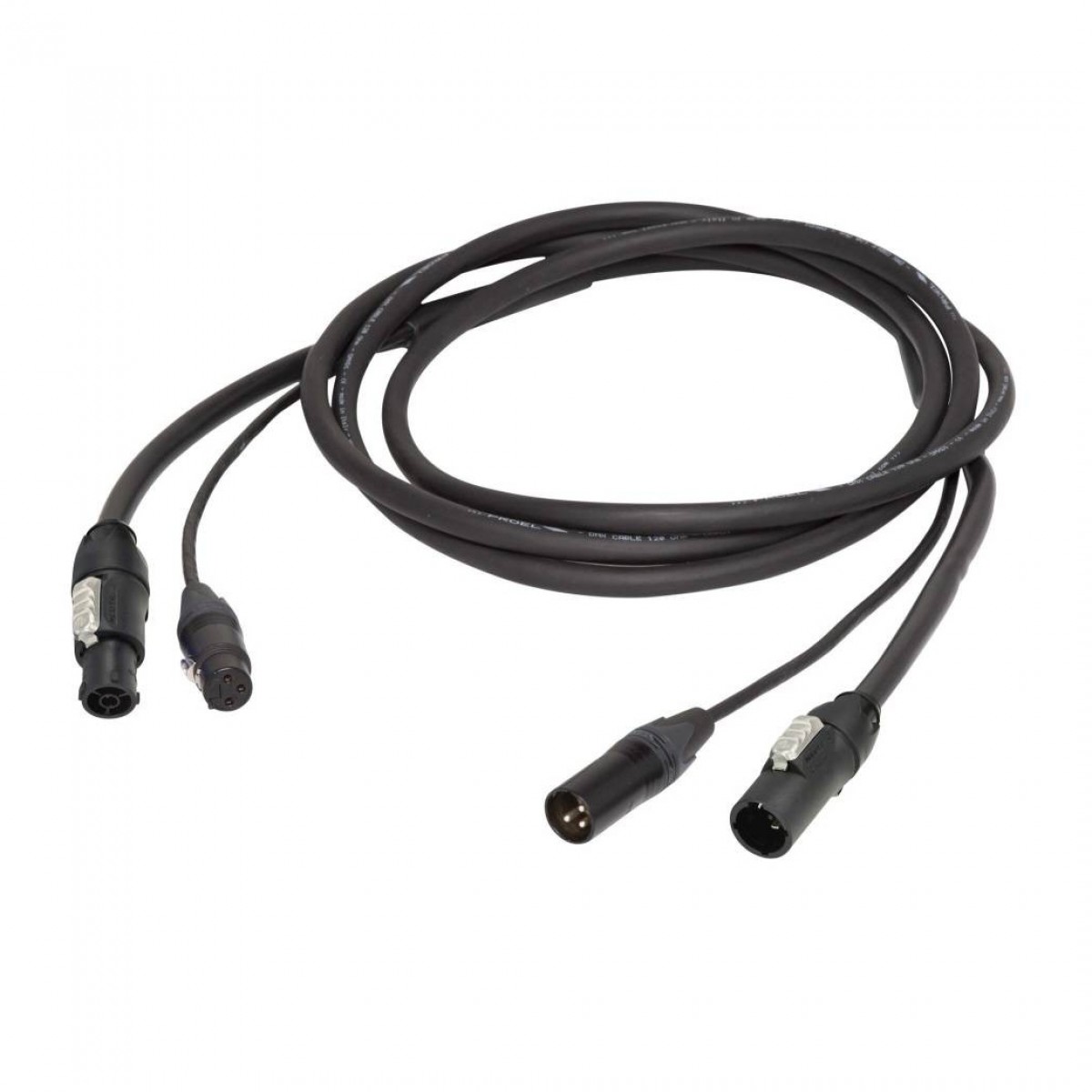 Proel 3 Pin Xlr Dmx And Powercon True 1 Power Hybrid Cable 3m Na