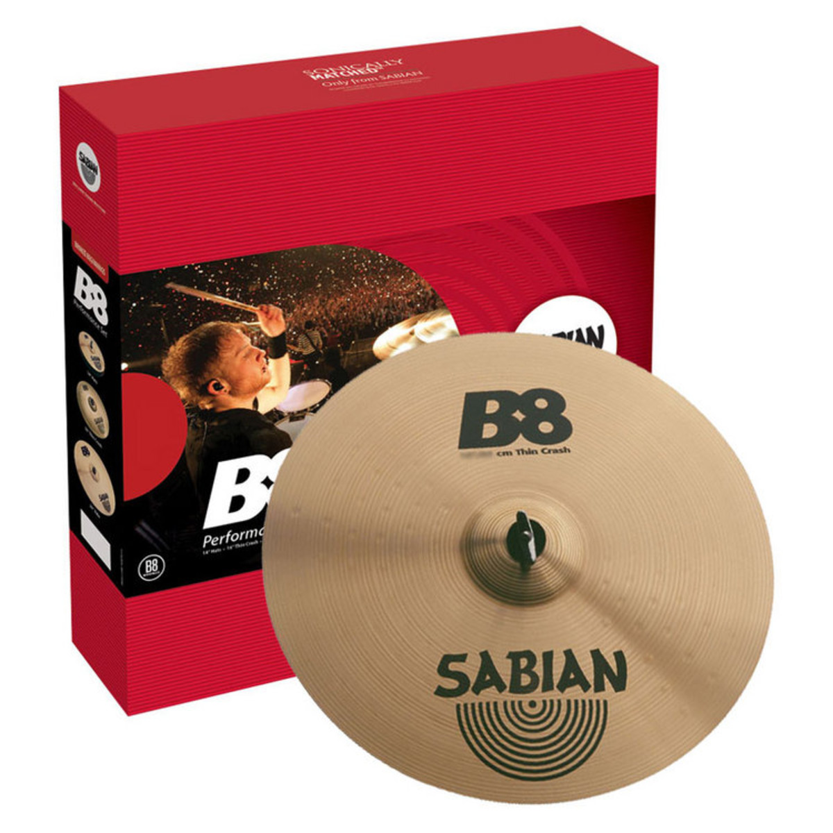 Disc Sabian B8 Performance Plus Cymbal Set Free 18 Crash Gear4music