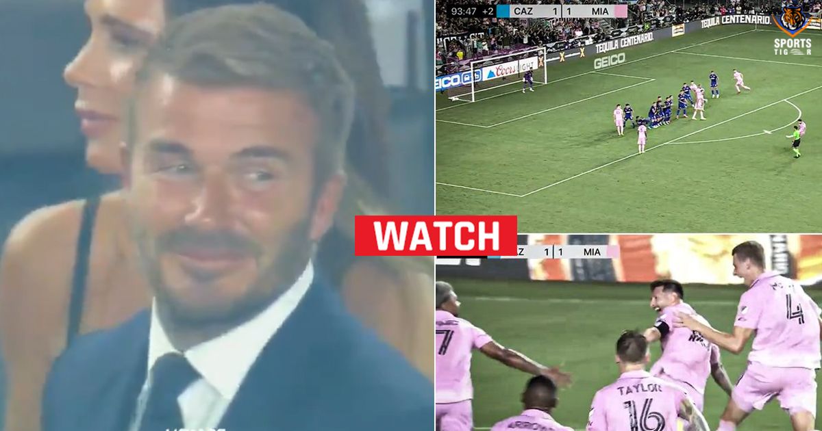 Watch David Beckham Left In Tears After Messis Last Minute Free Kick