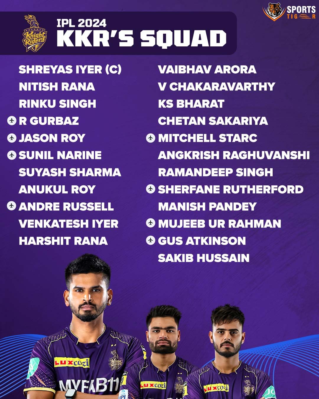 Ipl 2024 Kkr Full Squad Team Players List And More