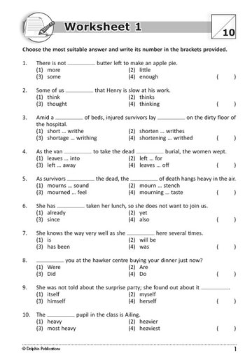 Primary Grammar Worksheets 6 Openschoolbag