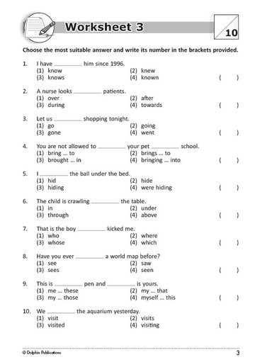 Primary Grammar Worksheets 3 Openschoolbag