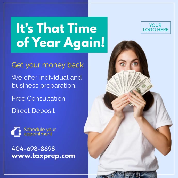 Copy Of Tax Season Taxes Social Media Ad Postermywall