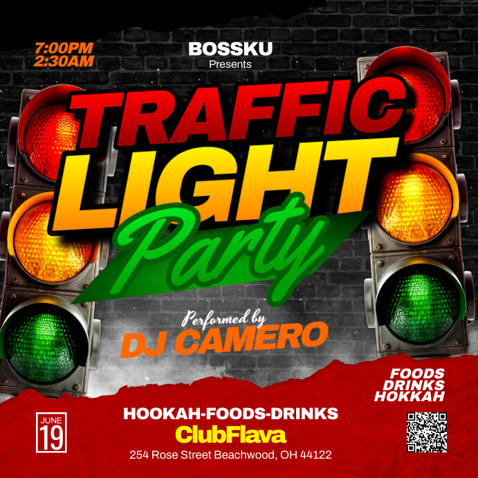 Traffic Light Party Template Postermywall