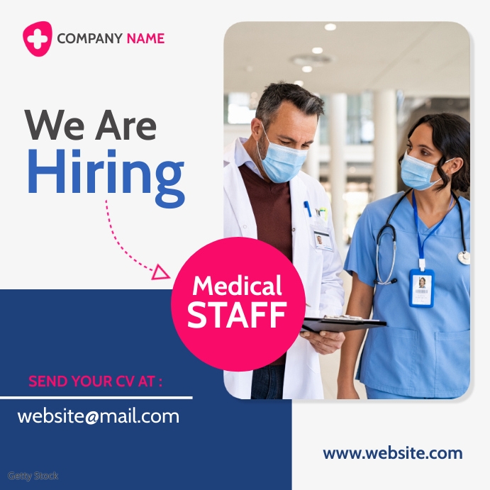 Copy Of We Are Hiring Medical Staff Minimal Advertisi Postermywall