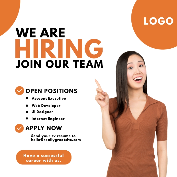 We Are Hiring Flyer Instagram Post Template Postermywall