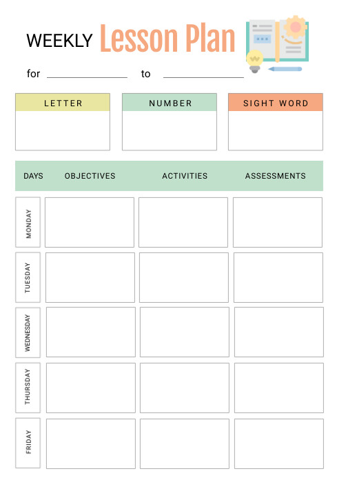 Free Printable Customizable Weekly Lesson Plan Templates 58 Off