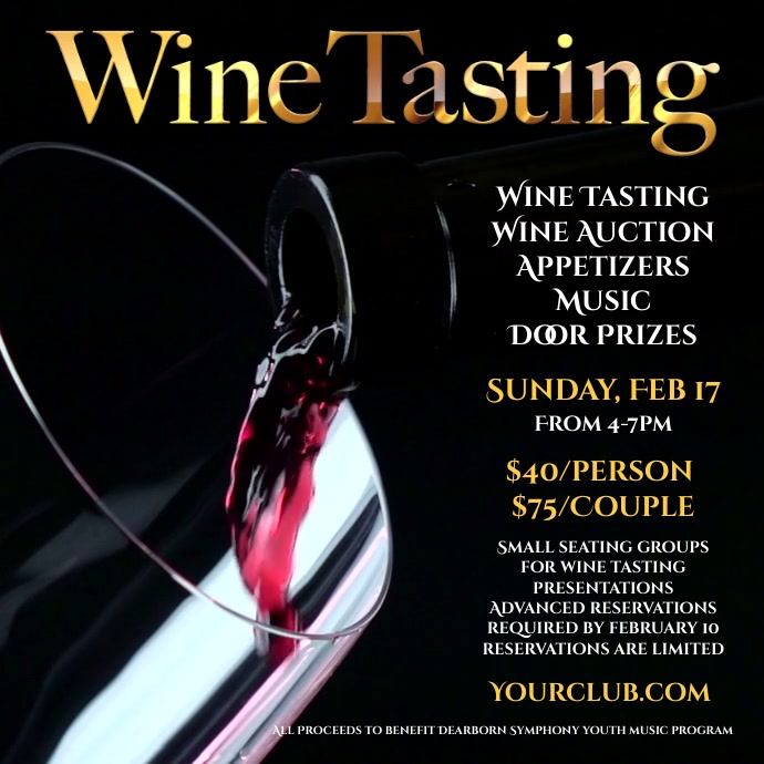 Wine Tasting Event Template Postermywall