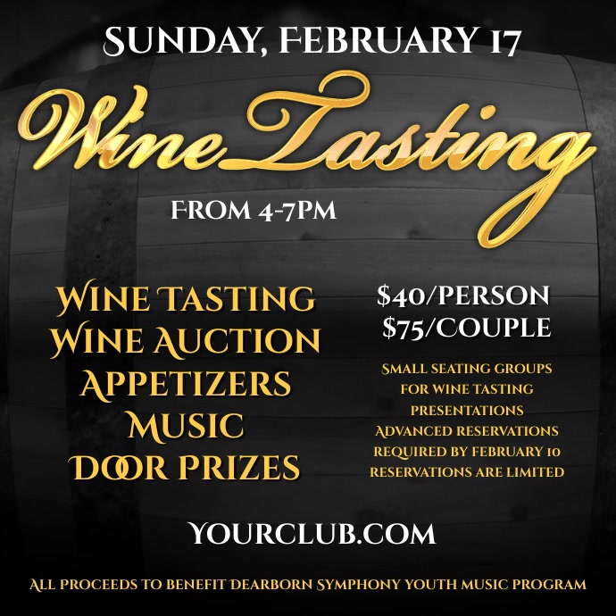 Wine Tasting Event Template Postermywall