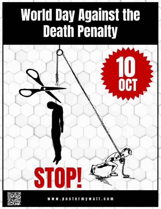 World Day Against The Death Penalty Template Postermywall