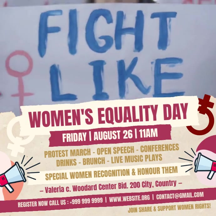 Womens Equality Day Post Template Postermywall