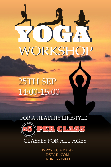 Copy Of Yoga Workshop Flyer Postermywall