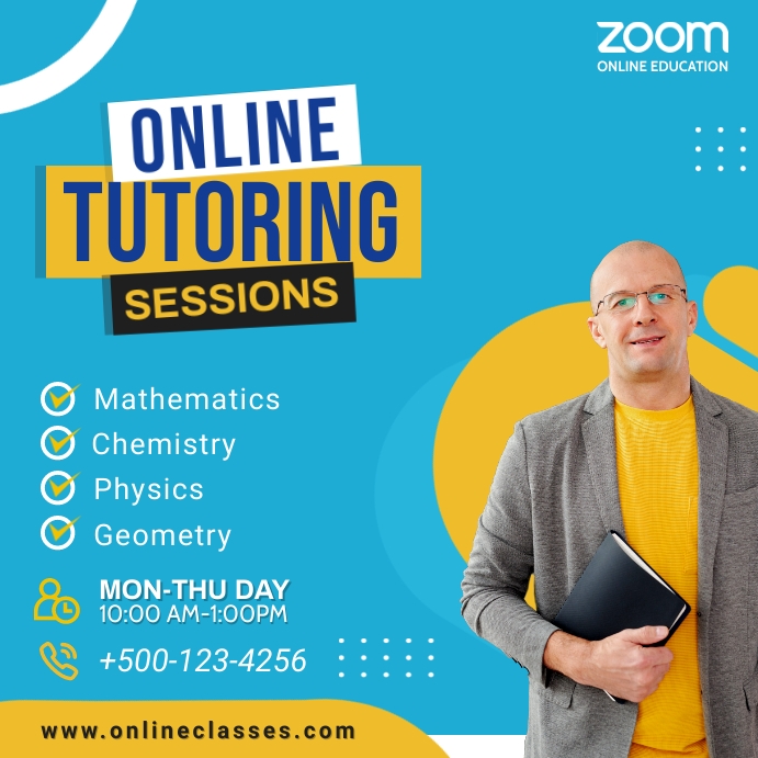 Zoom Online Classes Social Media Banner Template Postermywall