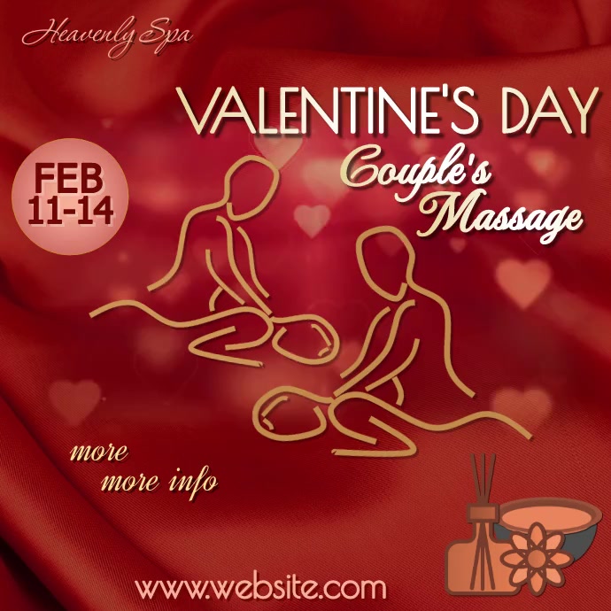 Valentines Day Couples Massage Template Postermywall