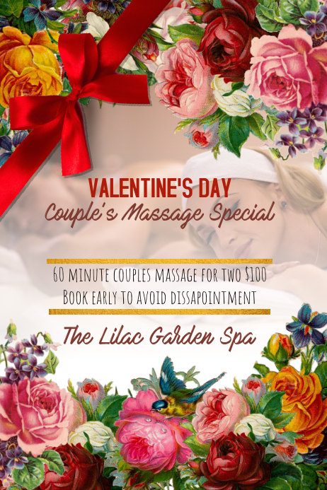 Copy Of Valentines Day Couples Massage Special Flyer Postermywall