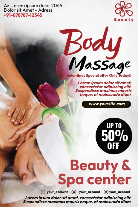 Copy Of Valentines Spa Package Flyer Postermywall