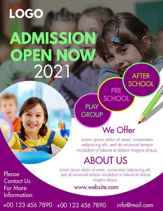 Admission Open Flyer Template Postermywall