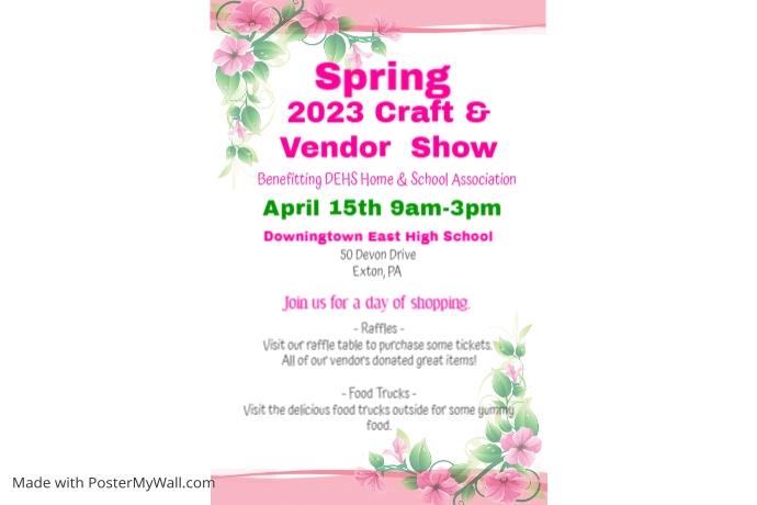 Spring Craft Vendor Event Flyer 1 Postermywall