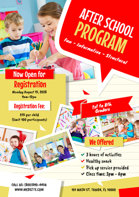 After School Program Flyer Template Postermywall