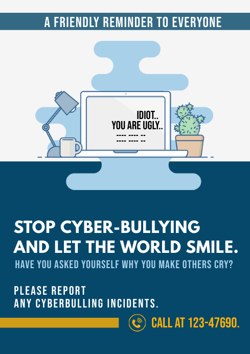 Poster Cyber Bullying Coretan