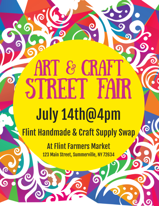 Art And Craft Street Fair Flyer Template Postermywall