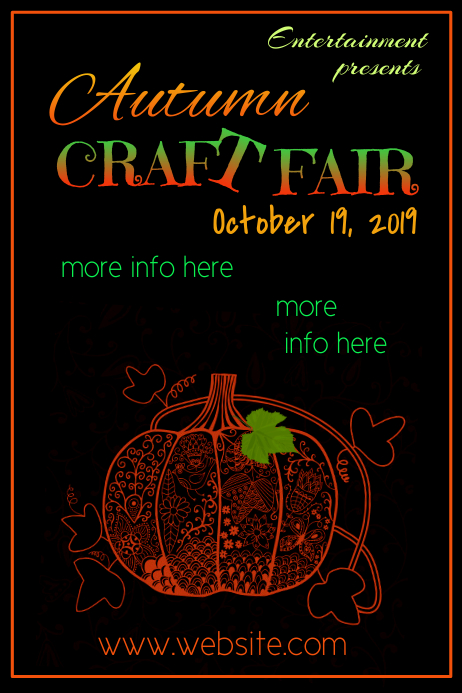 Autumn Craft Fair Poster Template Postermywall