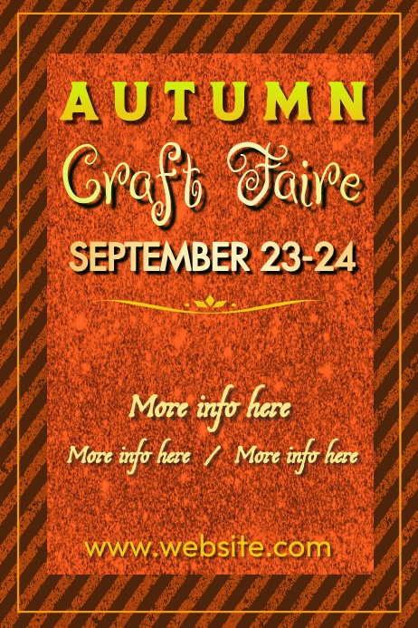 Autumn Craft Fair Poster Template Postermywall