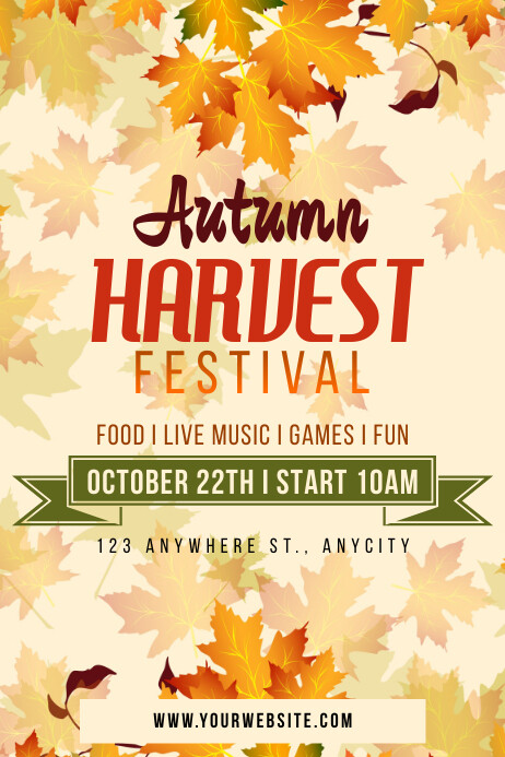 Autumn Harvest Festival Template Postermywall