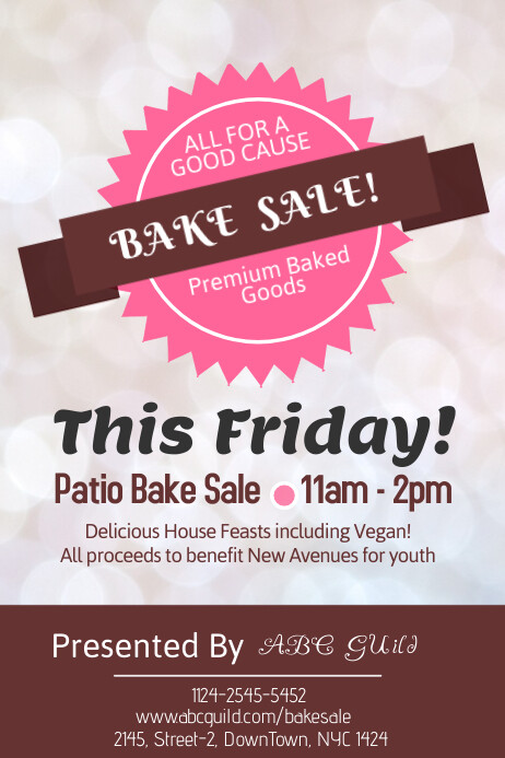 Bake Sale Poster Template Postermywall