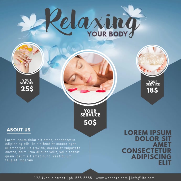 Beauty Massage Salon Video Ad Design Template Postermywall