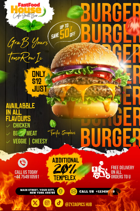 Burger Template Postermywall