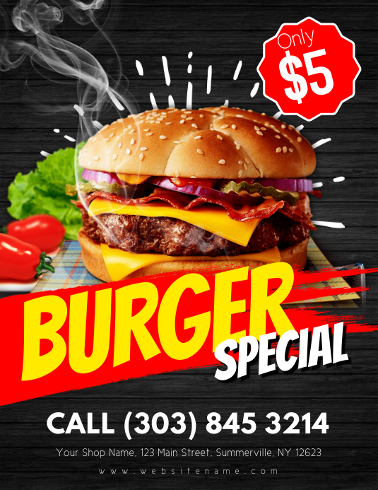 Burger Special Flyer Template Postermywall