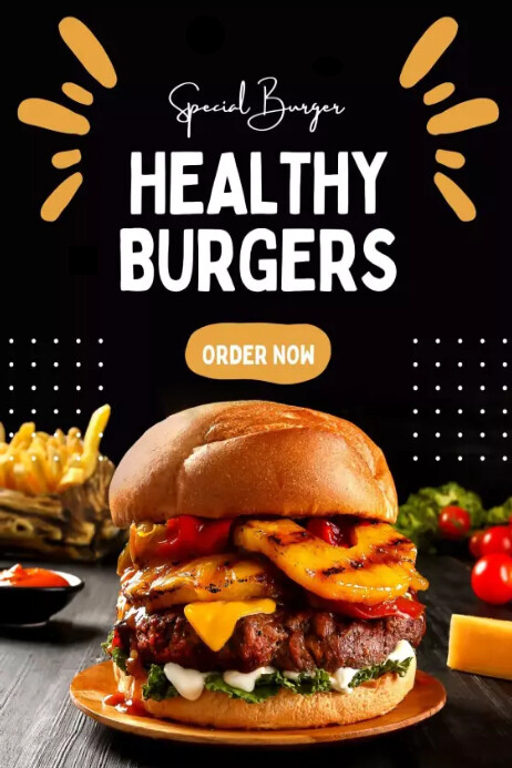 Burgers Flyers Template Postermywall