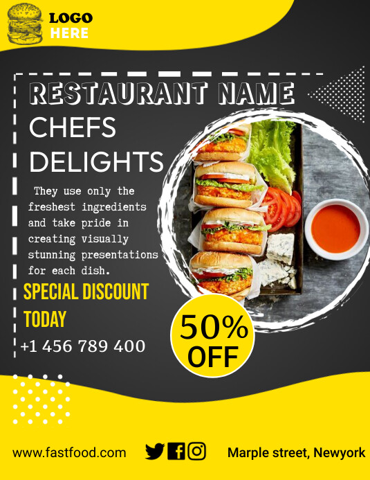 Burgers Sale Offer Template Flyer Postermywall