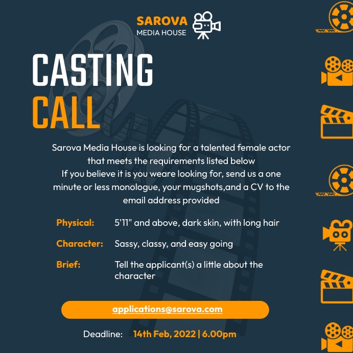 Copy Of Casting Call Postermywall