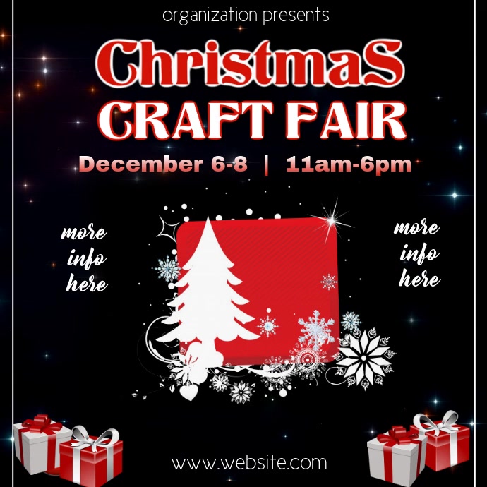 Christmas Craft Fair Video Template Postermywall