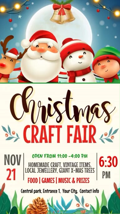 Christmas Craft Fair Template Postermywall