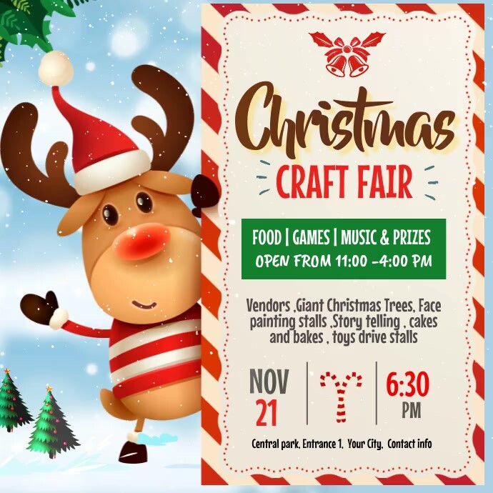 Christmas Craft Fair Template Postermywall