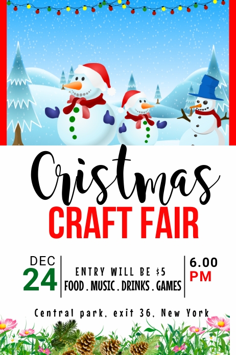 Christmas Craft Fair Template Postermywall