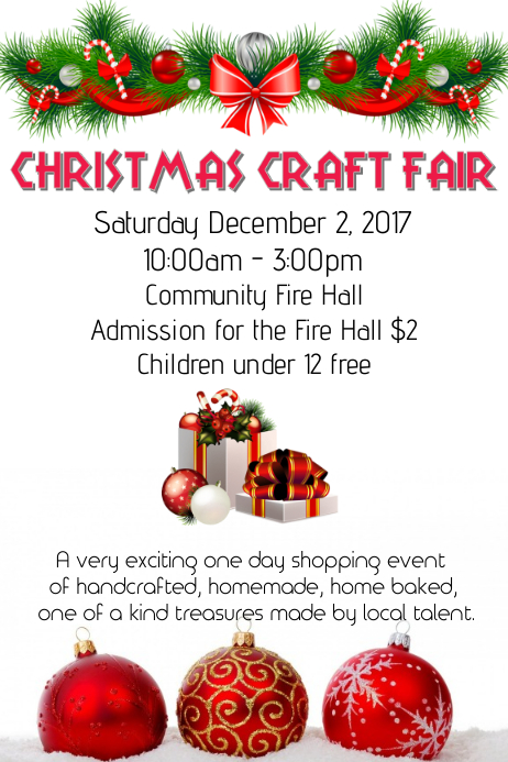 Christmas Craft Fair Template Postermywall