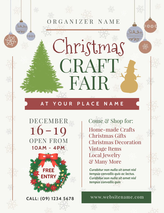 Craft Fair Flyers Free Templates Web Customize To Your Hearts Content