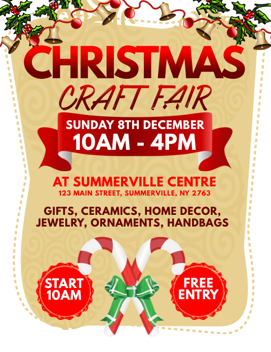 Free Printable Craft Fair Flyer Template