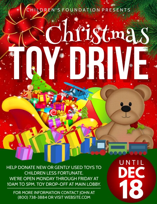 Christmas Toy Drive Template Postermywall