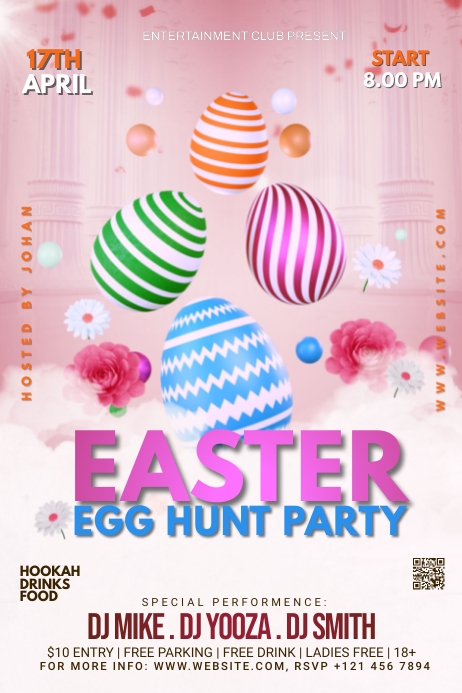 Easter Egg Hunt Party Flyer Template Postermywall