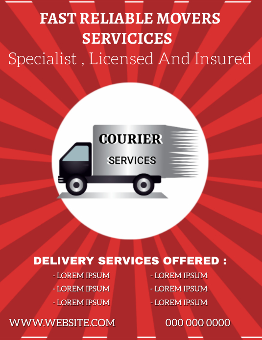 Courier Services Ad Flyer Template Postermywall