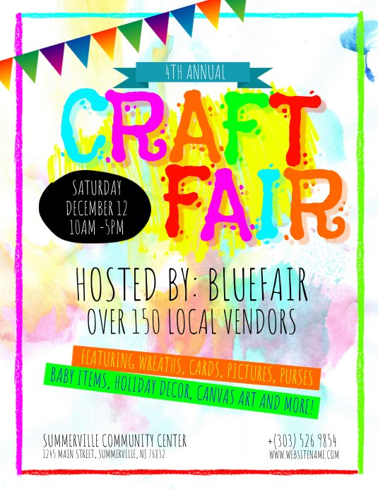 Free Printable Craft Fair Flyer Template