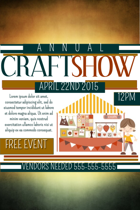 Craft Show Template Postermywall