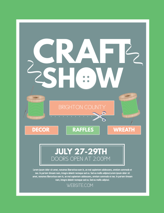 Craft Show Template Postermywall