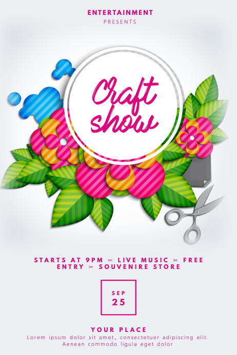 Craft Show Flyer Template Postermywall