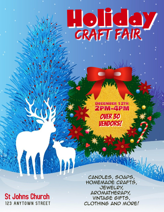 Customize This Holiday Craft Fair Template Postermywall